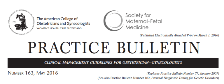 ACOG Issues New Prenatal Testing Guidelines – Prenatal Information ...